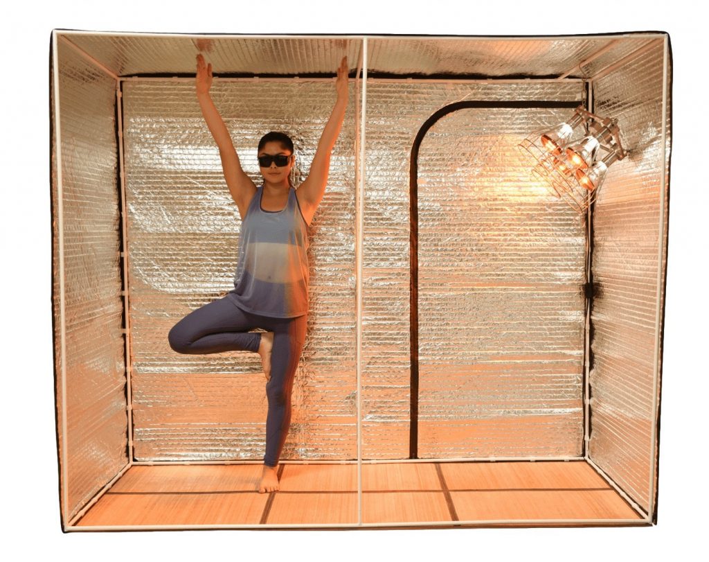 Hot Yoga Studio Radiant Sauna Tent Demonstration with Sauna Fix ...